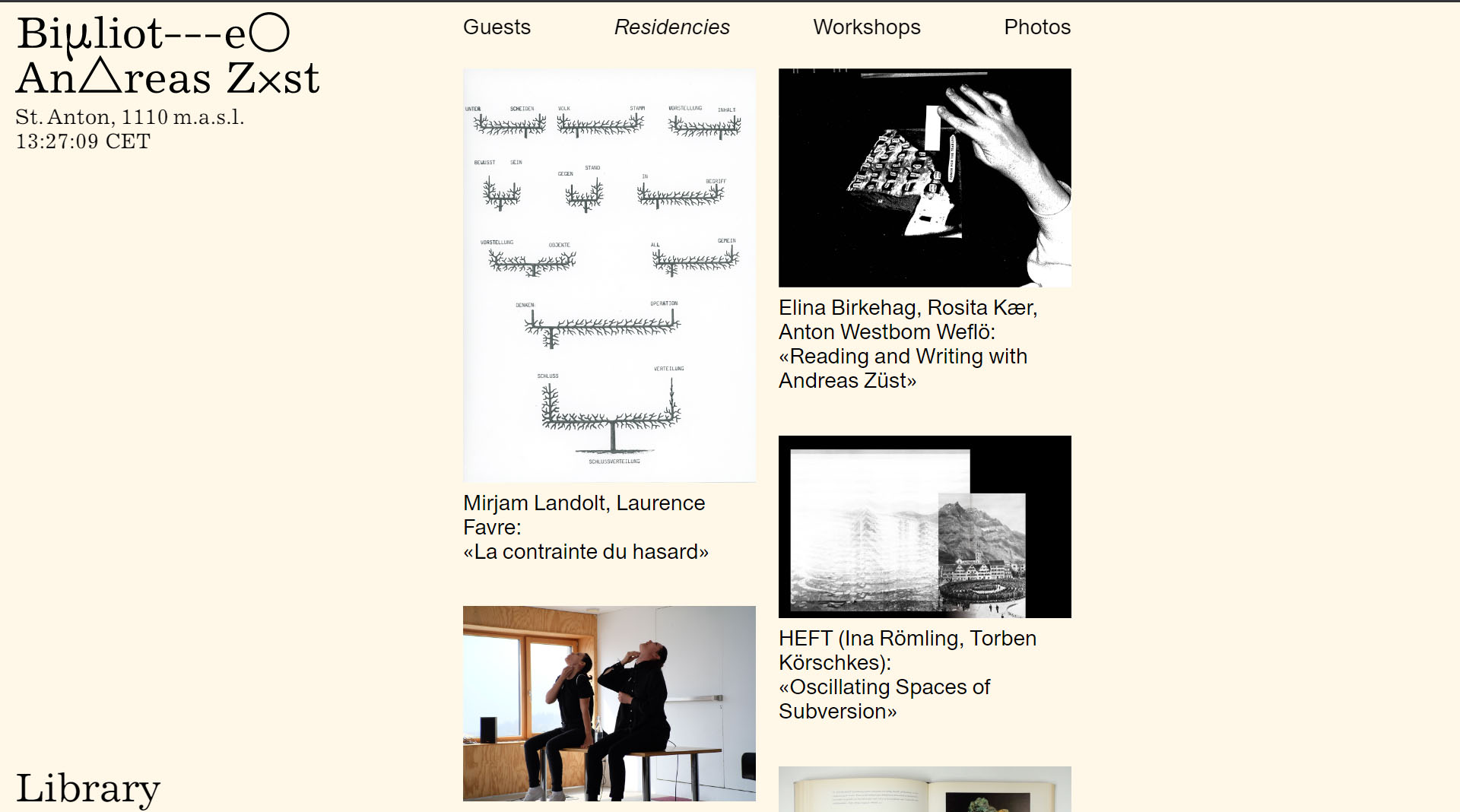 Bibliothek Andreas Zust Sudio Residencies - makersxchange